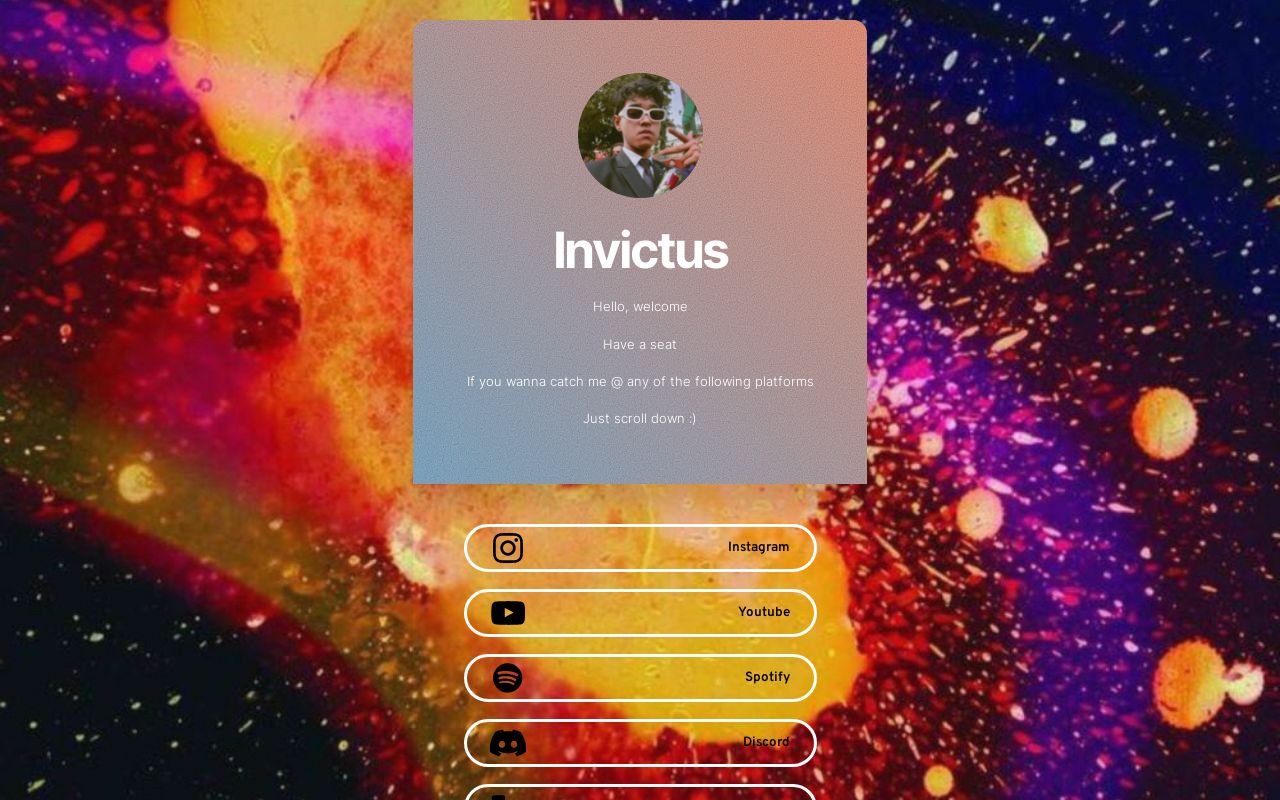 Invictus' Card